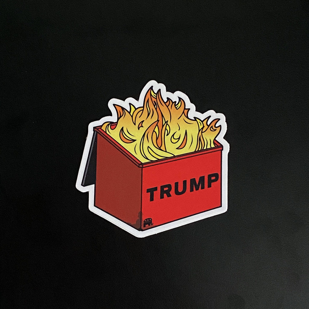 GOP Dumpster Fire Sticker | Crumby Pins