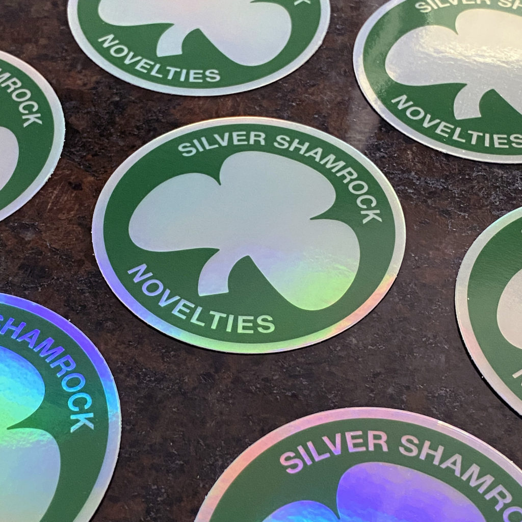 Silver Shamrock Novelties Sticker | Crumby Pins